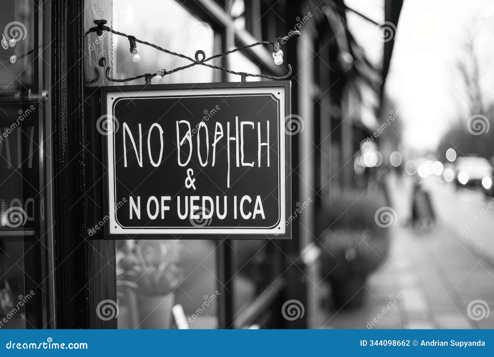 Black and White Sign with Handwritten Text Stock Illustration ...