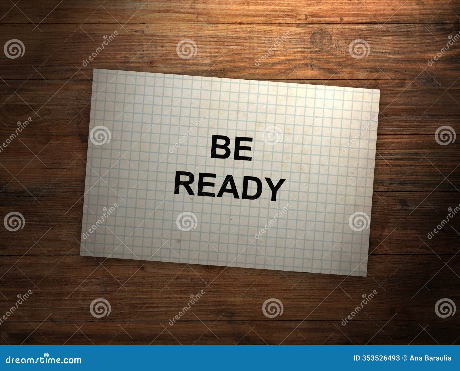 A Black and White Sign that Says Be Ready on White Stock Image - Image ...