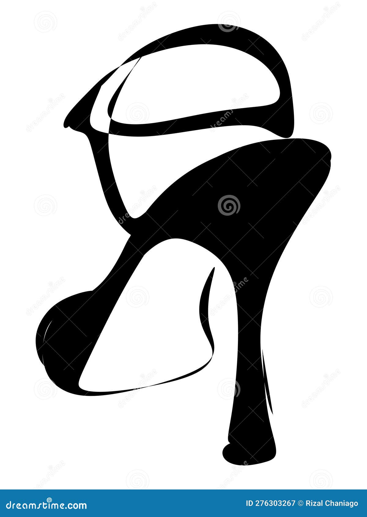A Black and White Silhouette of High-hill Shoes Stock Illustration ...