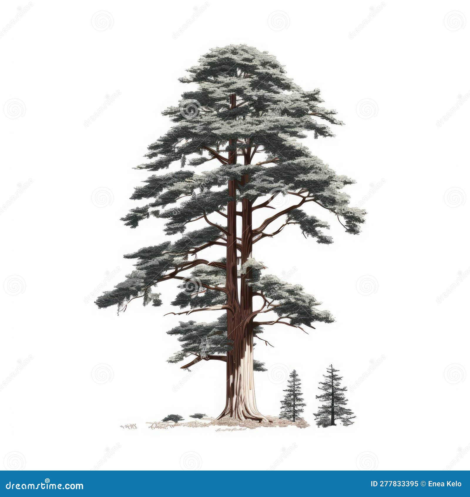 Black and White Silhouette Tree, in the Style of Realistic Brushwork ...