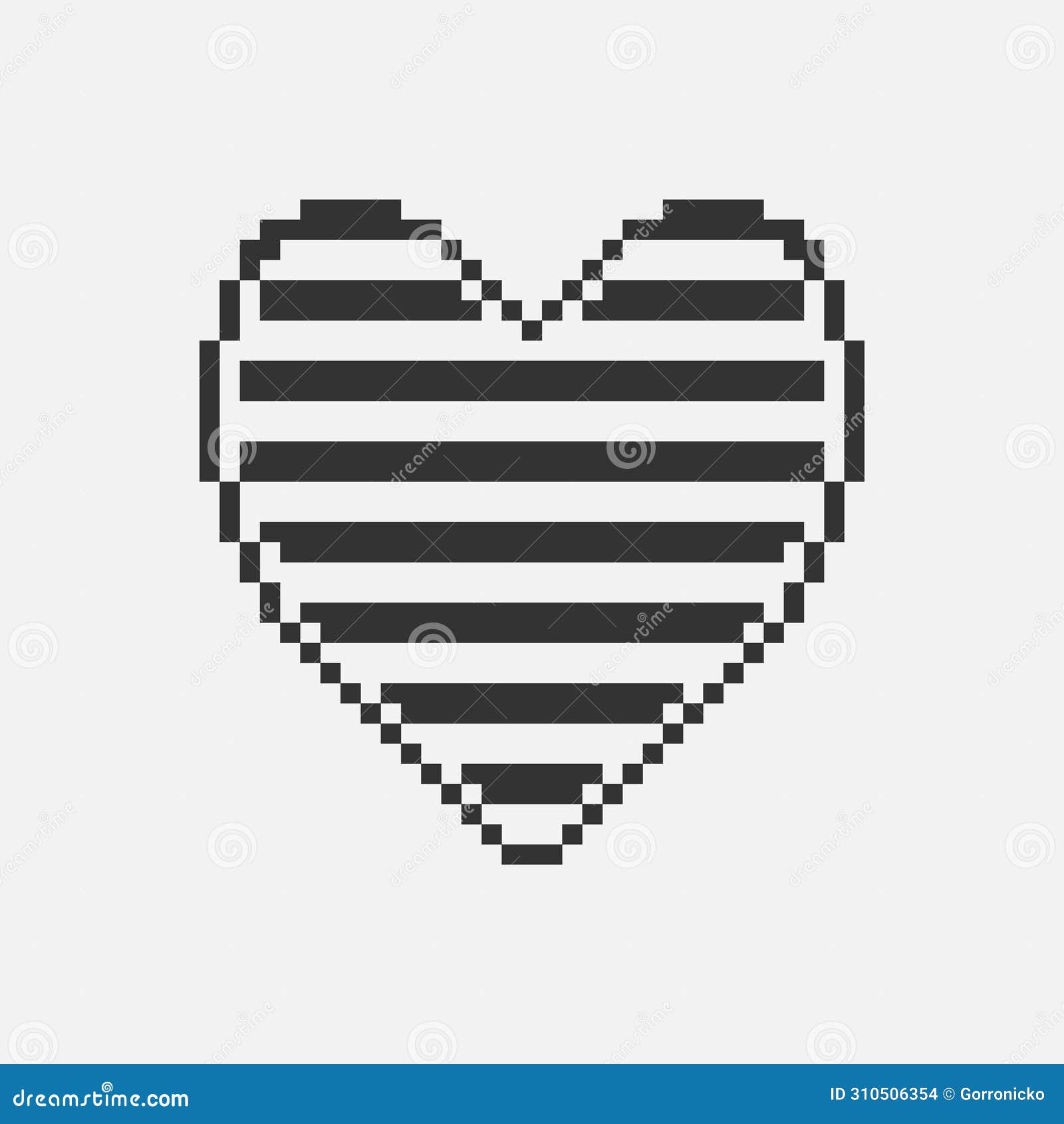 Black and White Simple 1bit Pixel Art Abstract Striped Heart Icon Stock ... Black and White Simple 1bit Pixel Art Abstract Striped Heart Icon Stock ...