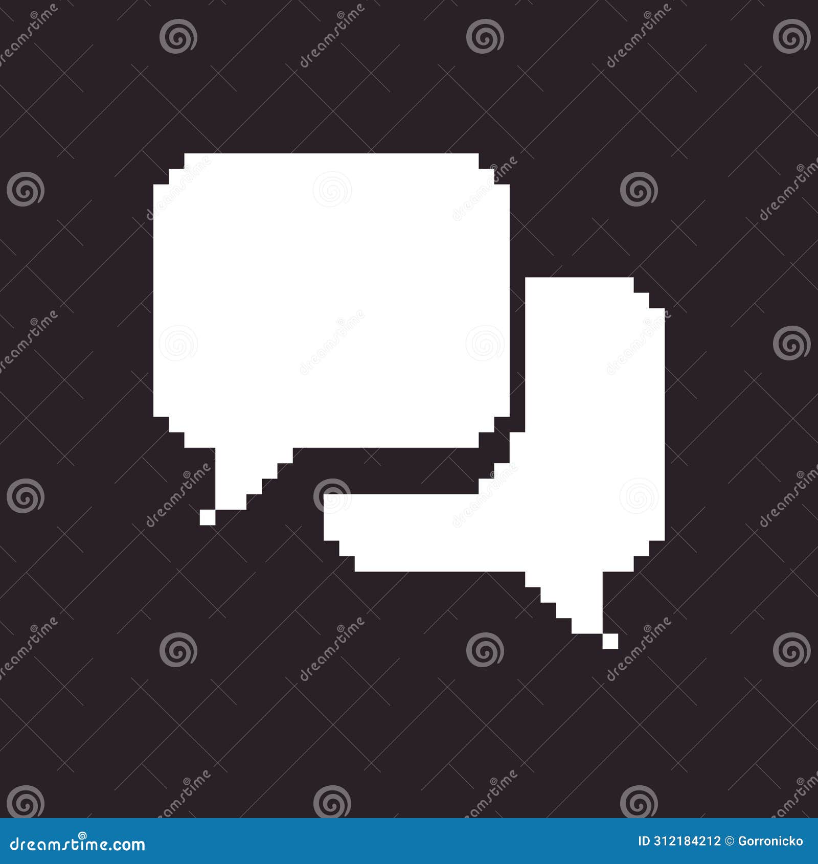 Black and White Simple 1bit Vector Pixel Art Icon of Two Chatting ... Black and White Simple 1bit Vector Pixel Art Icon of Two Chatting ...