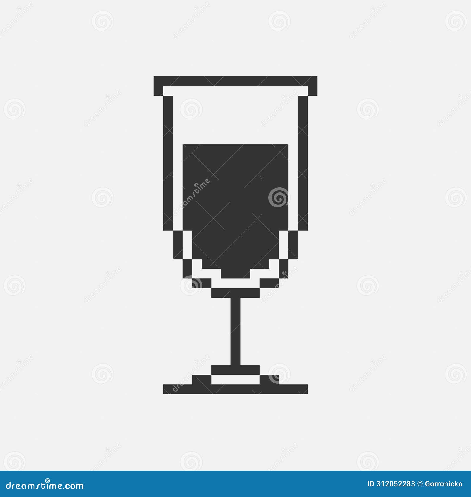 Black and White Simple 1bit Vector Pixel Art Icon of Wine Glass Stock ... Black and White Simple 1bit Vector Pixel Art Icon of Wine Glass Stock ...