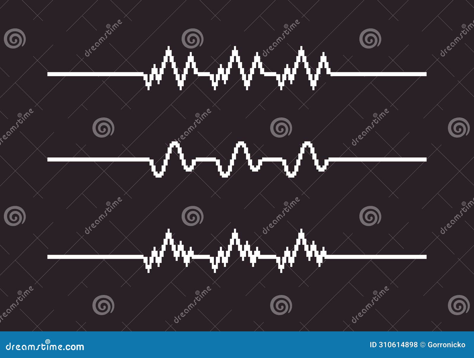 Black and White Simple 1bit Vector Pixel Art Set of Heartbeat ... Black and White Simple 1bit Vector Pixel Art Set of Heartbeat ...