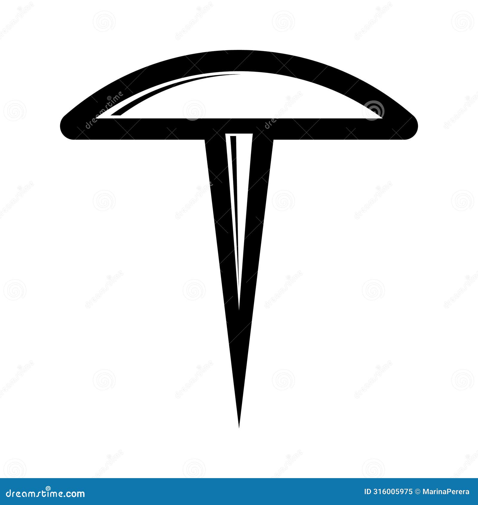 Black and White Drawing Pin Isolated on White Stock Illustration ...