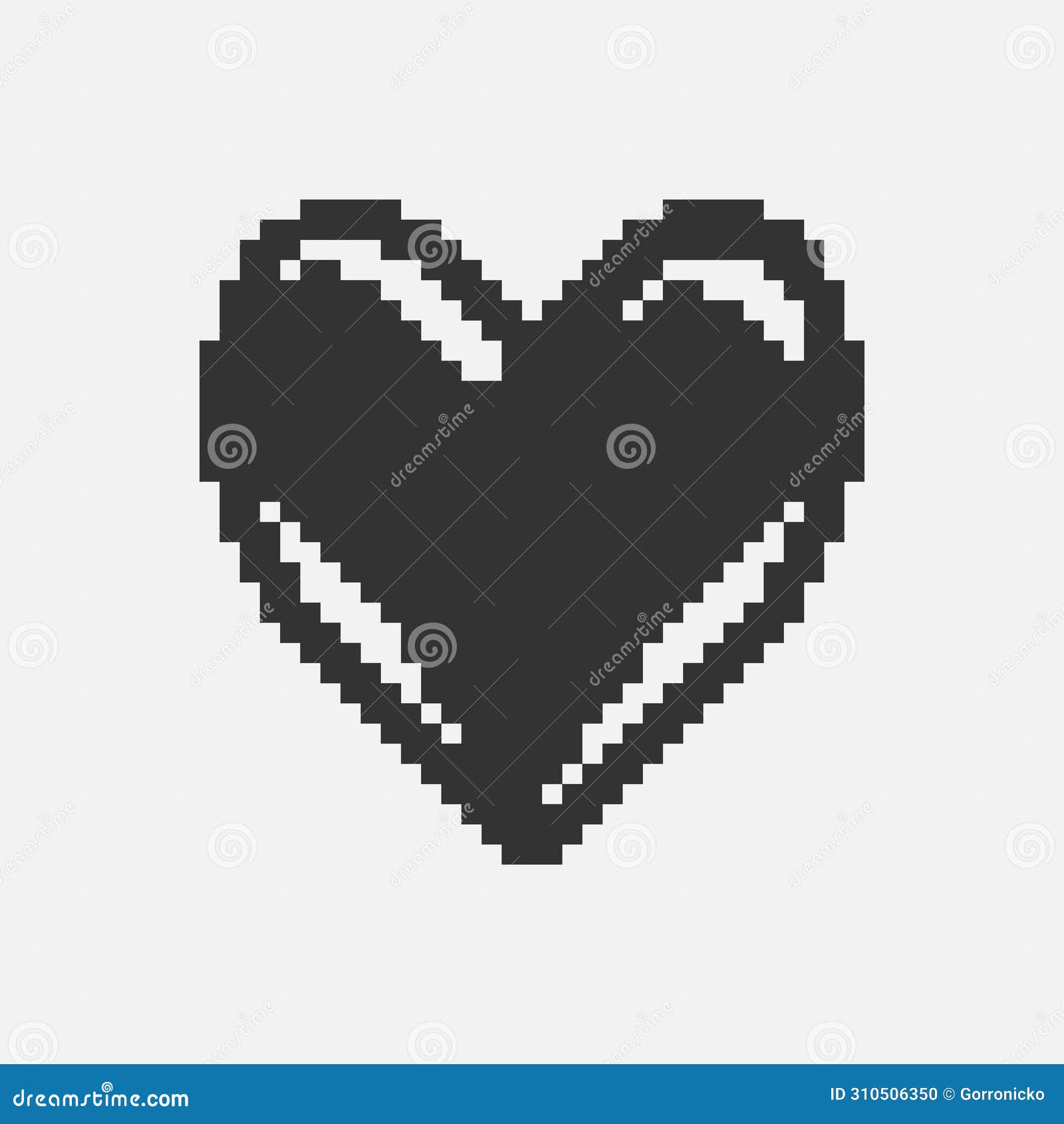 Black and White Simple 1bit Pixel Art Abstract Scratched Heart Icon ... Black and White Simple 1bit Pixel Art Abstract Scratched Heart Icon ...