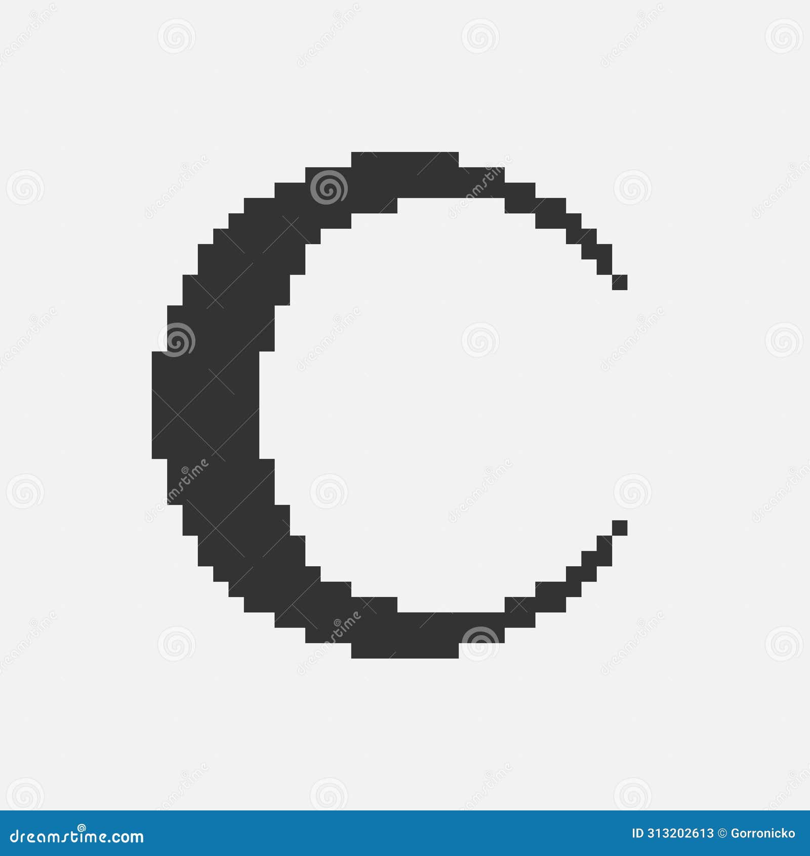 Pixel Art Crescent Moon And Star Vector Illustration | CartoonDealer ...
