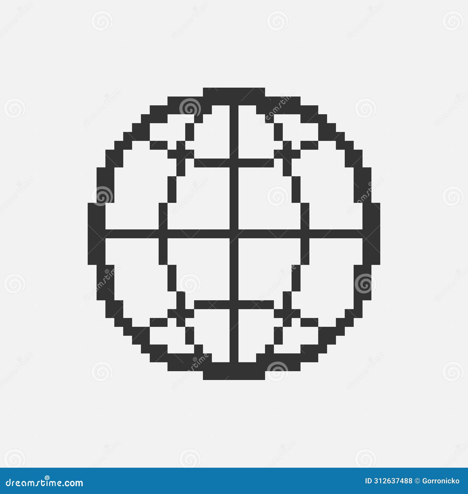 Black and White Simple 1bit Vector Pixel Art Icon of Round Abstract ... Black and White Simple 1bit Vector Pixel Art Icon of Round Abstract ...