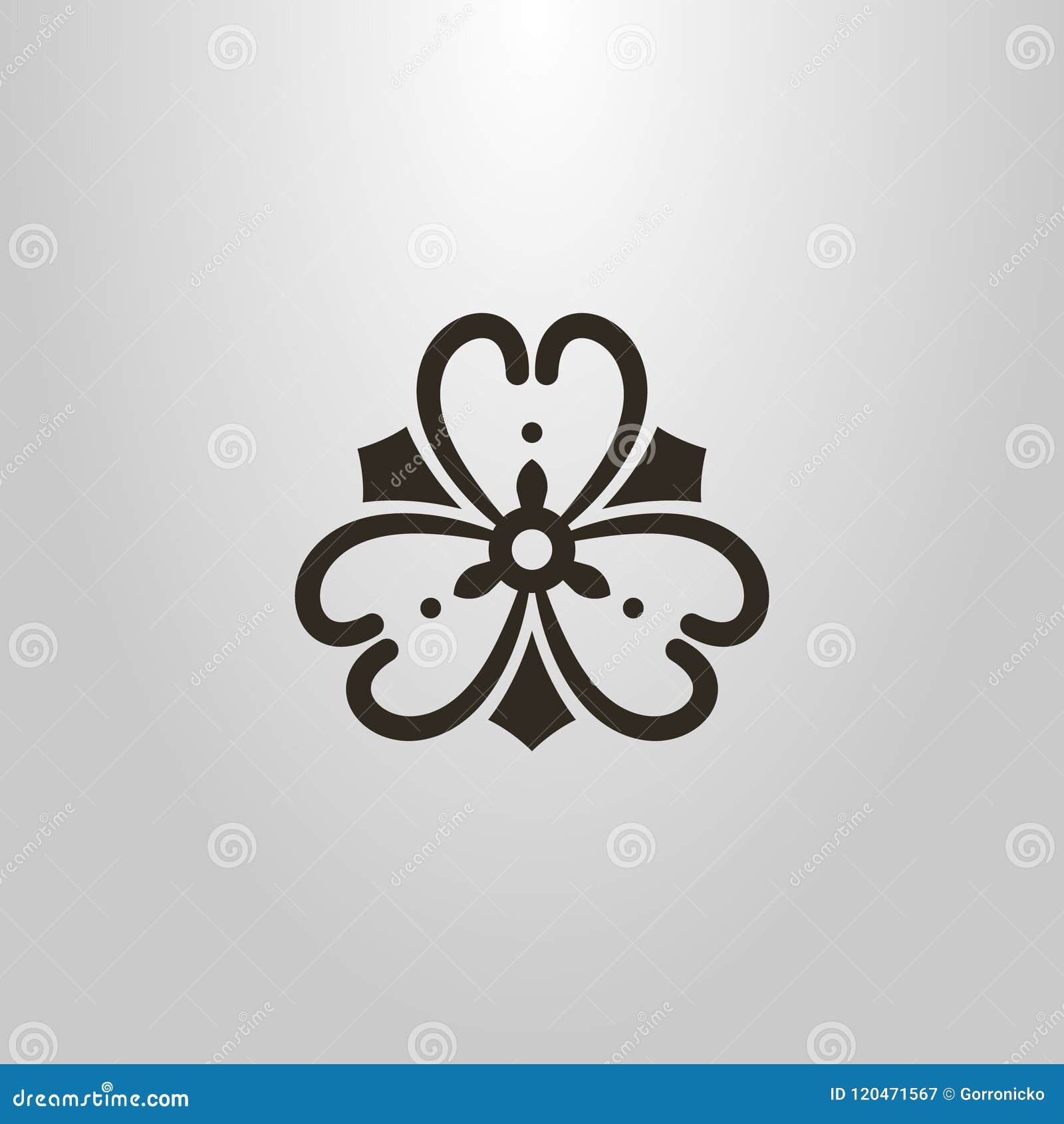 Simple Vector Symbol of Abstract Flower Stock Vector - Illustration of ...