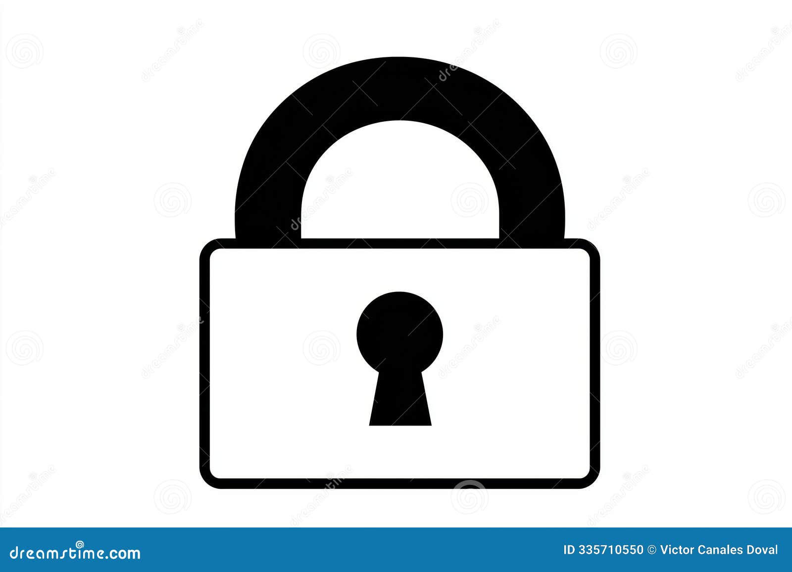 Black and White Simple Pictogram of a Lock for Critical Cybersecurity ...