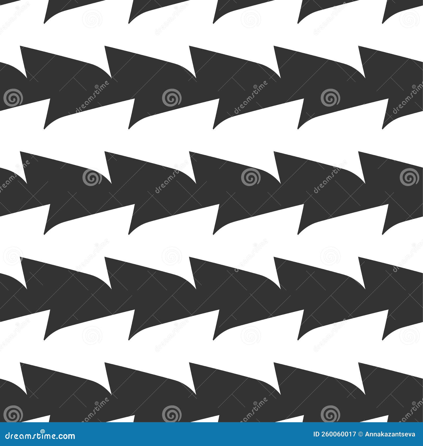Black and White Simple Seamless Zigzag Pattern. Lines of Waves with Sharp Angles. Optical ...