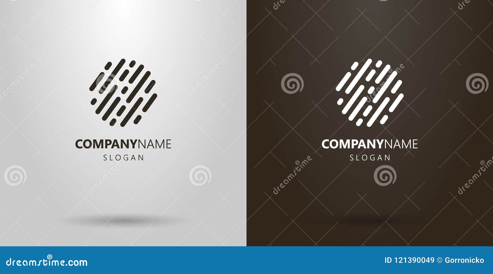 Simple Vector Abstract Rounded Lines Logo Stock Vector - Illustration ...