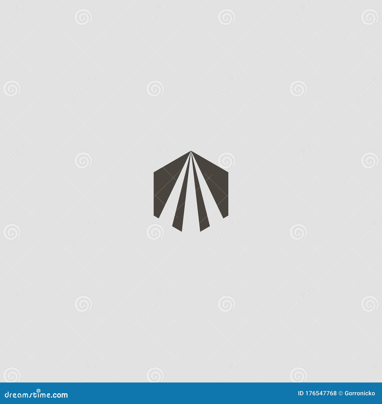 Simple Vector Geometric Negative Space Hexagon Sign of Three Tapering ...