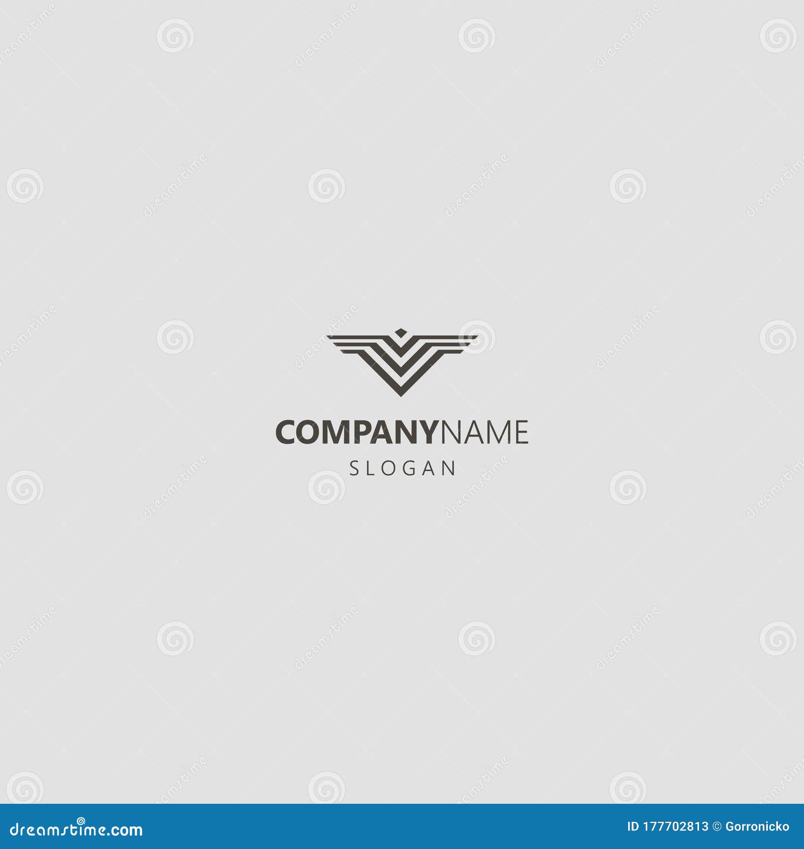 Simple Vector Geometric Outline Iconic Logo Of Weird Striped Triangular ...