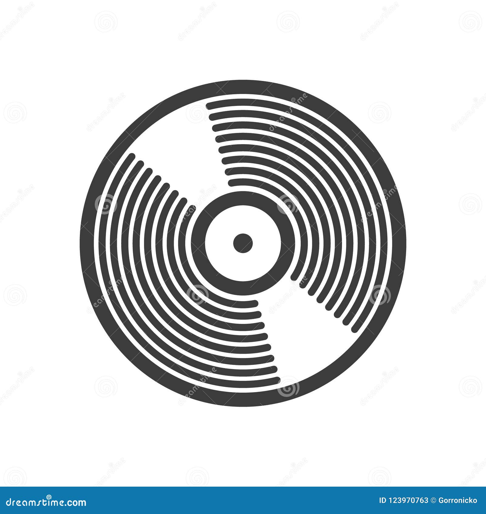 Simple Vector Line Art Vinyl Record Icon Stock Illustration ...