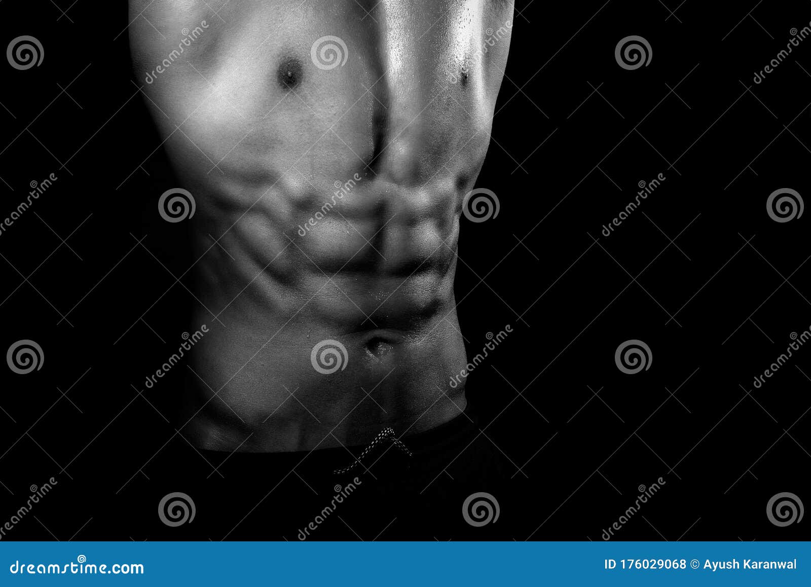 Six pack abs on a man stock photo. Image of black, sweat - 176029068