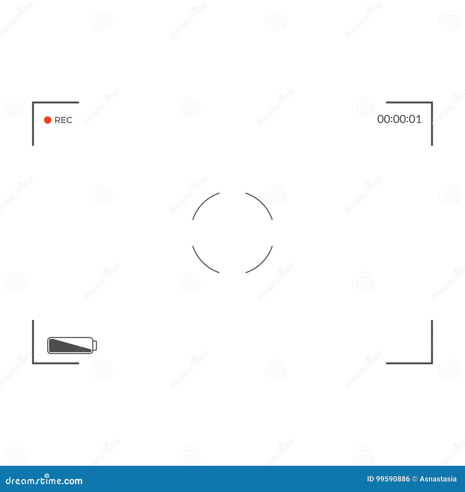 White and Black Viewfinder Camera Recording. Modern Camera Focusing ...