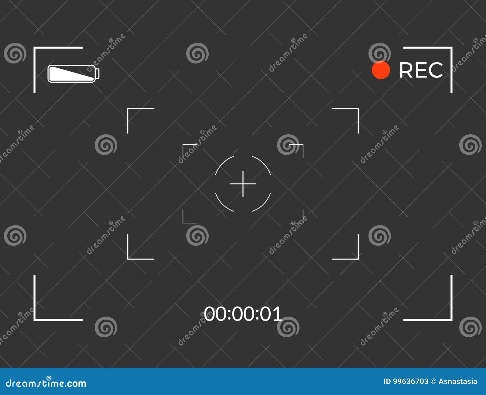 White and Black Viewfinder Camera Recording. Modern Camera Focusing ...