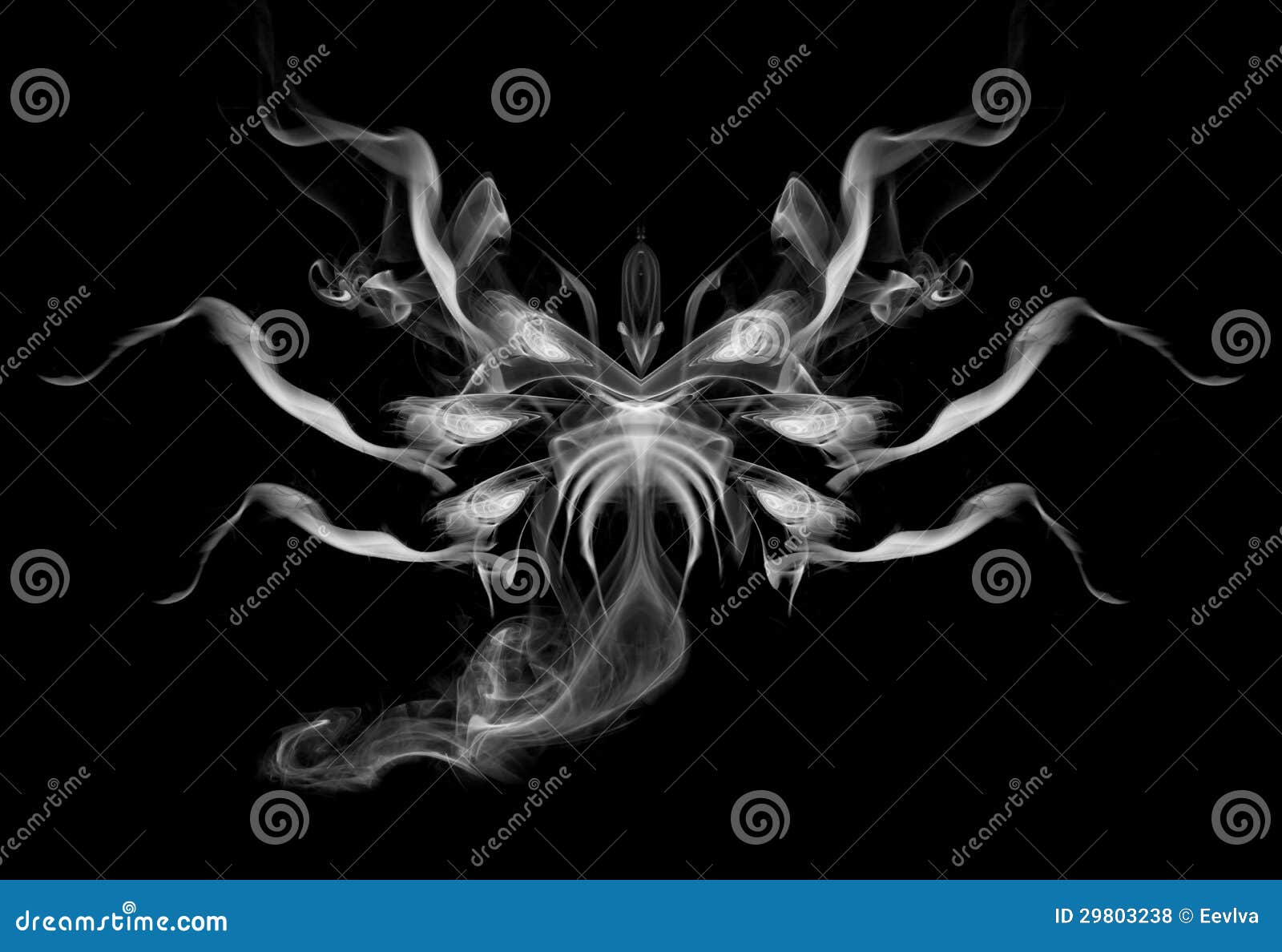 Black and White Smoke Abstraction. Stock Illustration - Illustration of ...