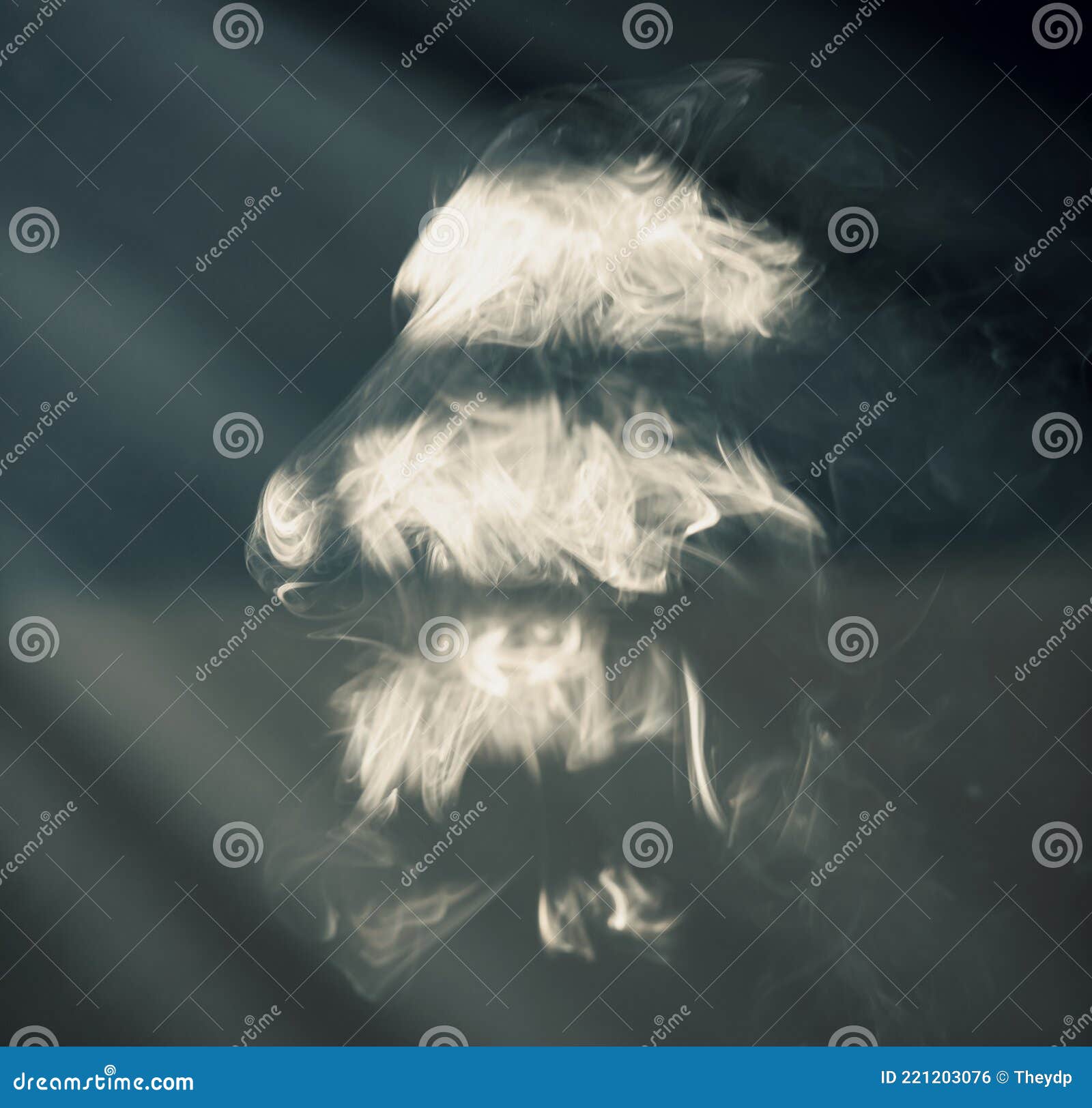 Black and White Smoke Portrait Stock Photo - Image of rays, light ...