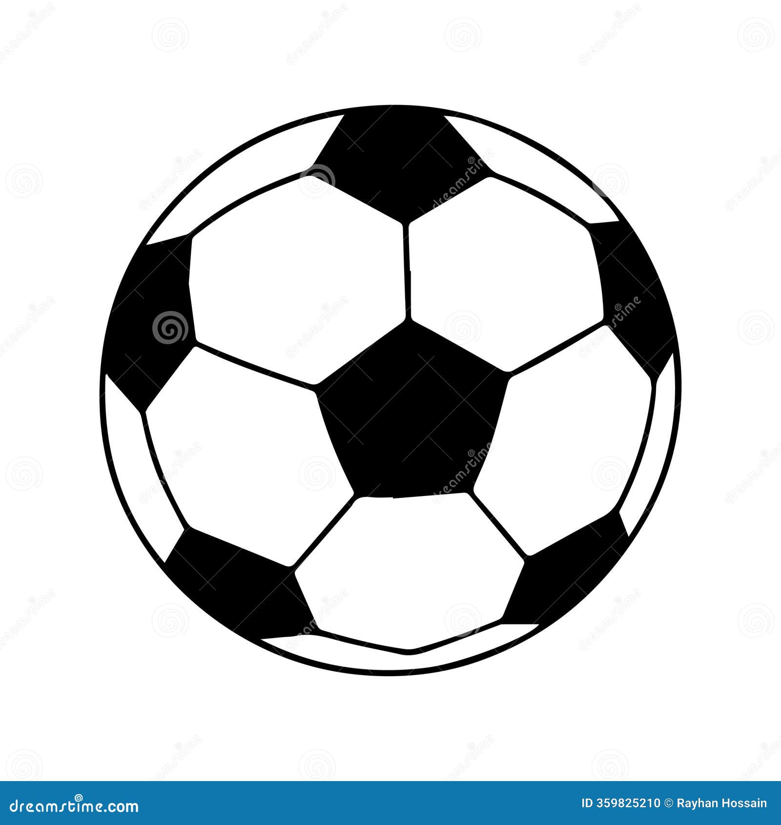 Soccer Ball or Football Sport Silhouette Black Vector Illustration ...