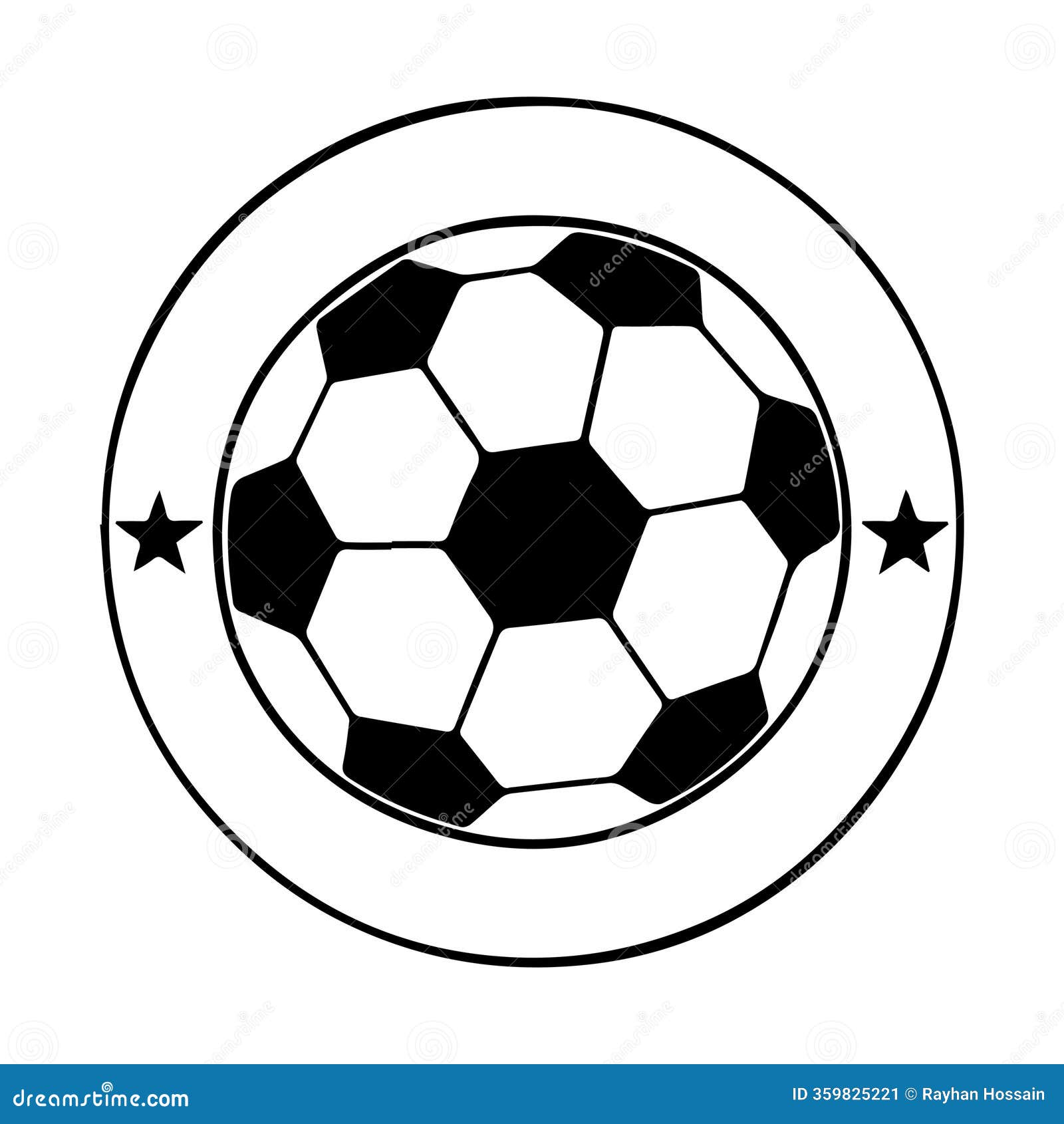 Soccer Ball or Football Sport Silhouette Black Vector Illustration ...