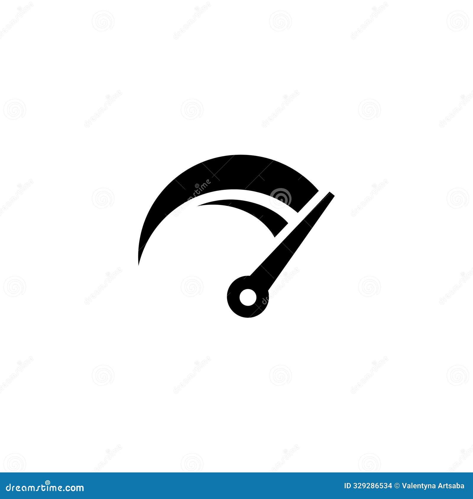 Black and White Speedometer Icon for Dashboard Design Stock Vector ...