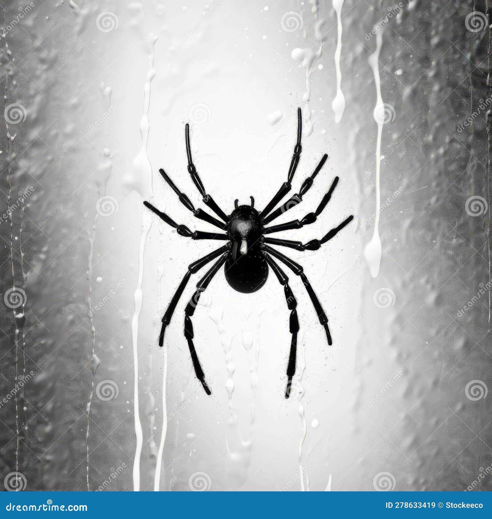Black and White Spider: a Minimalist and Realistic Approach Stock ...