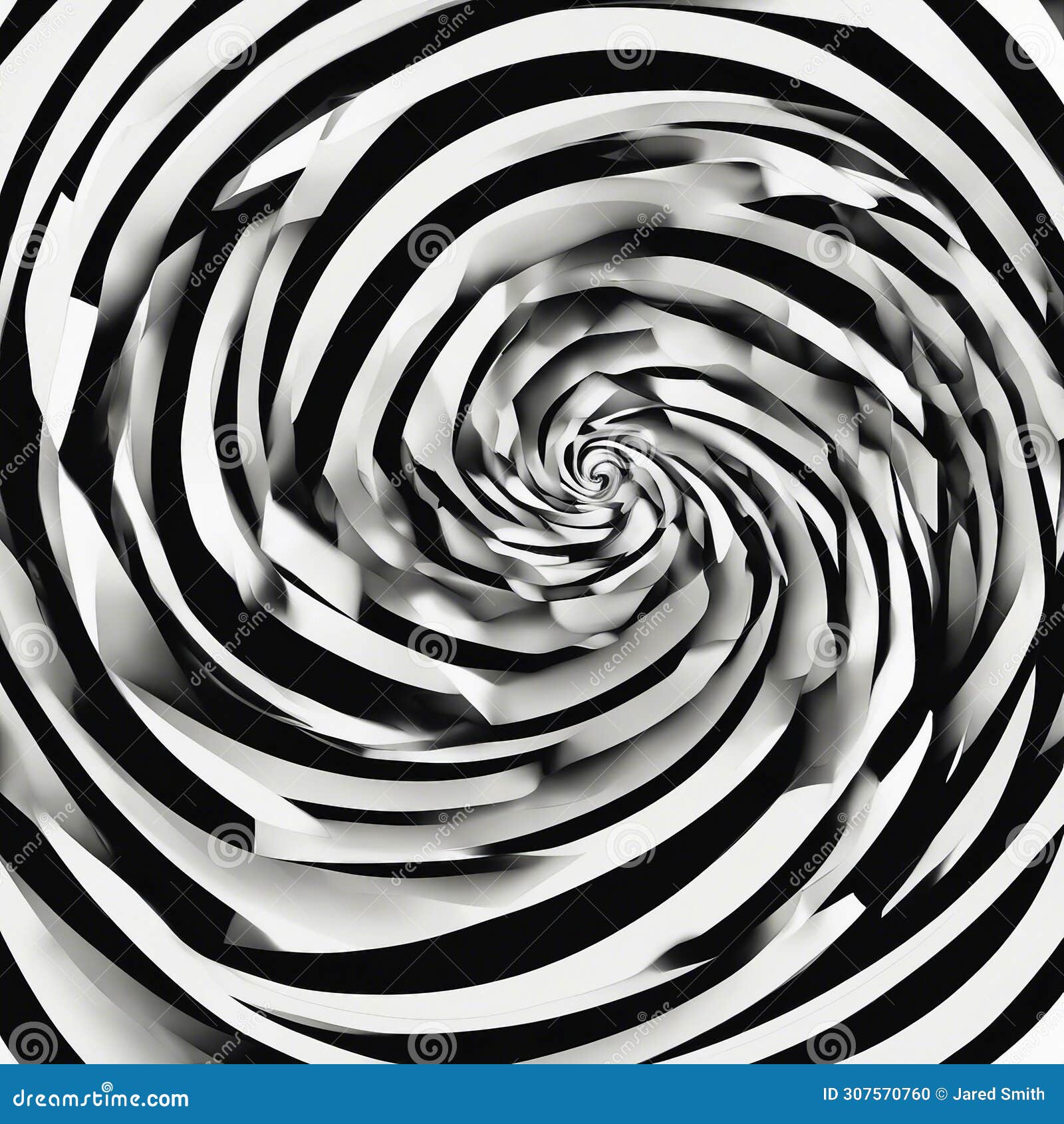 Black and White Spiral an Abstract Spiral Art Texture Pattern with a ...