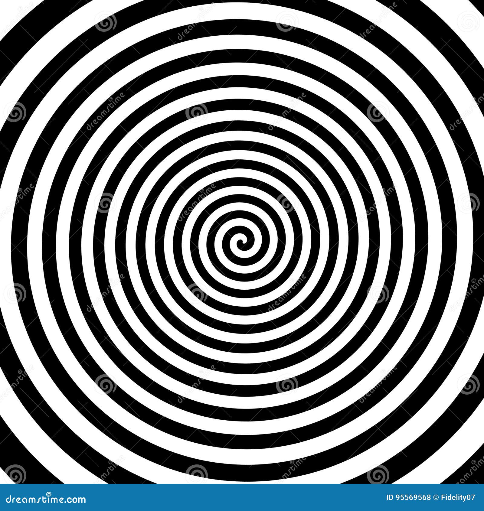 Black and White Spiral Background Stock Illustration - Illustration of ...