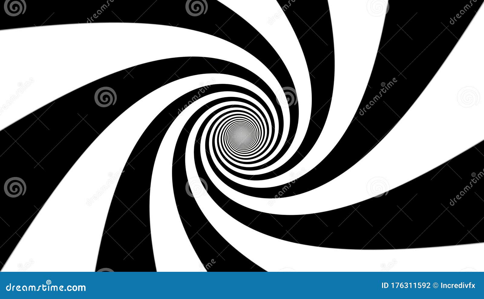 Black and White Spiral Swirl Psychedelic Hypnotic Optical Illusion ...