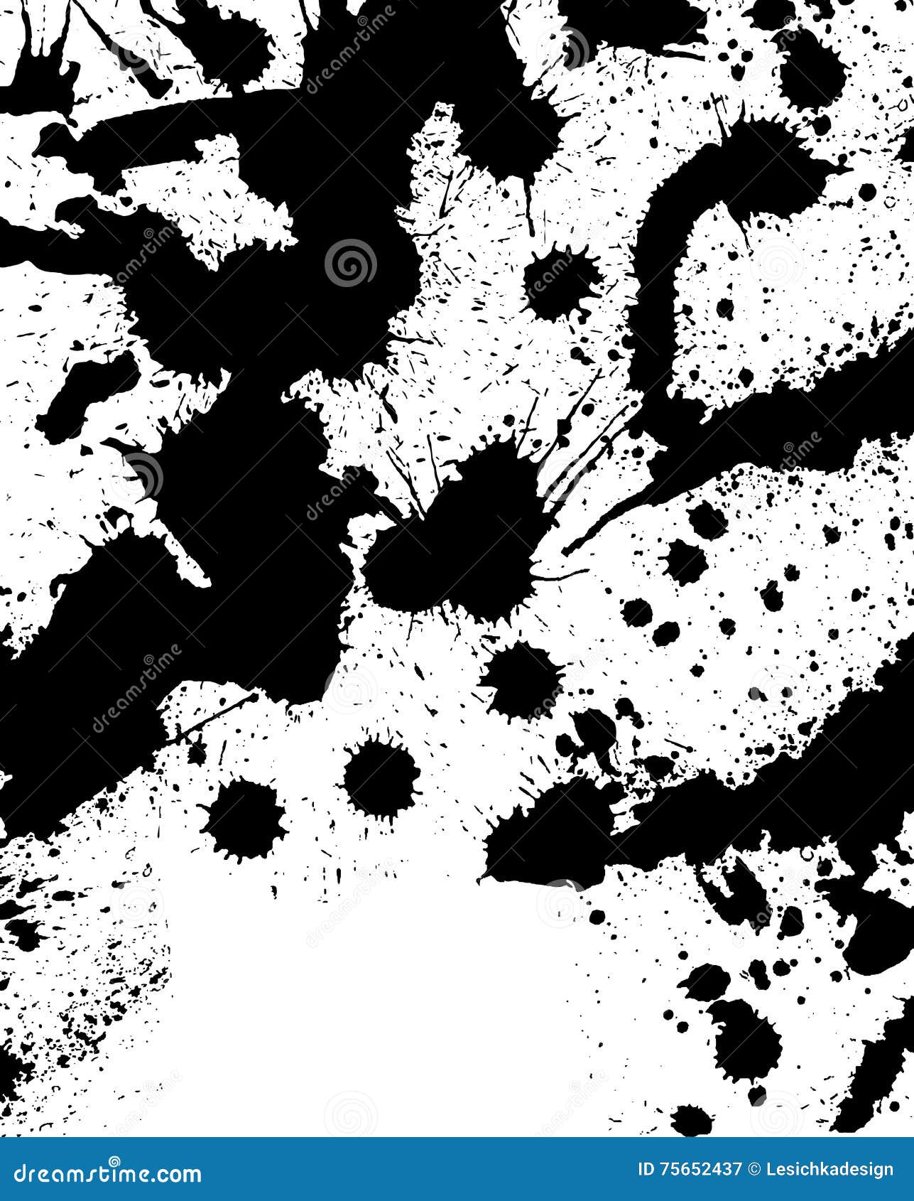 Black and White Splatter Background Stock Illustration - Illustration ...