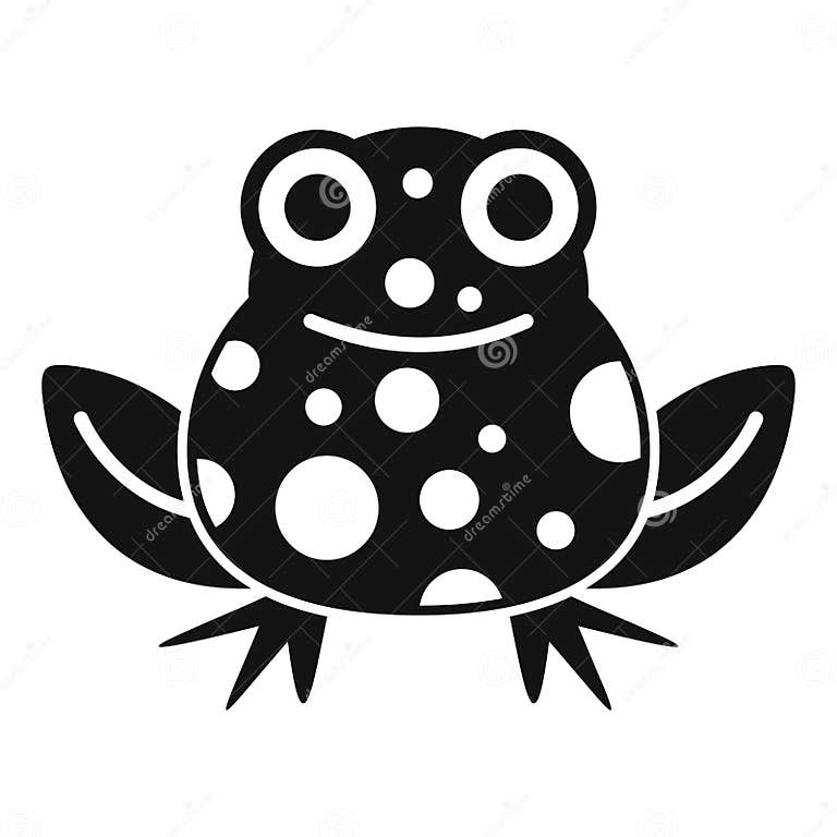Black and White Spotted Frog Smiling and Looking Forward Stock ...