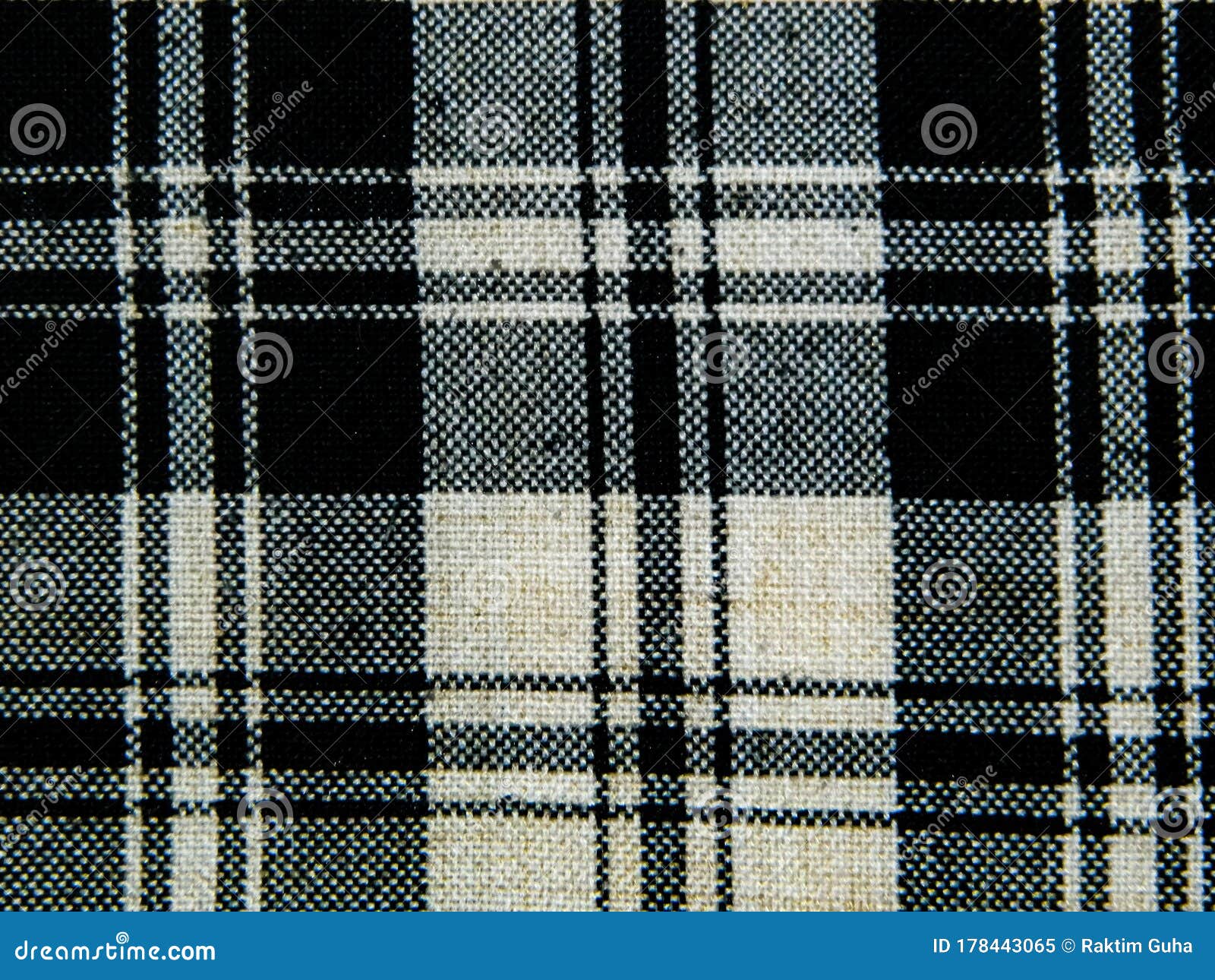 The Black and White Square or Rectangular Design of the Cloth or Fabric ...