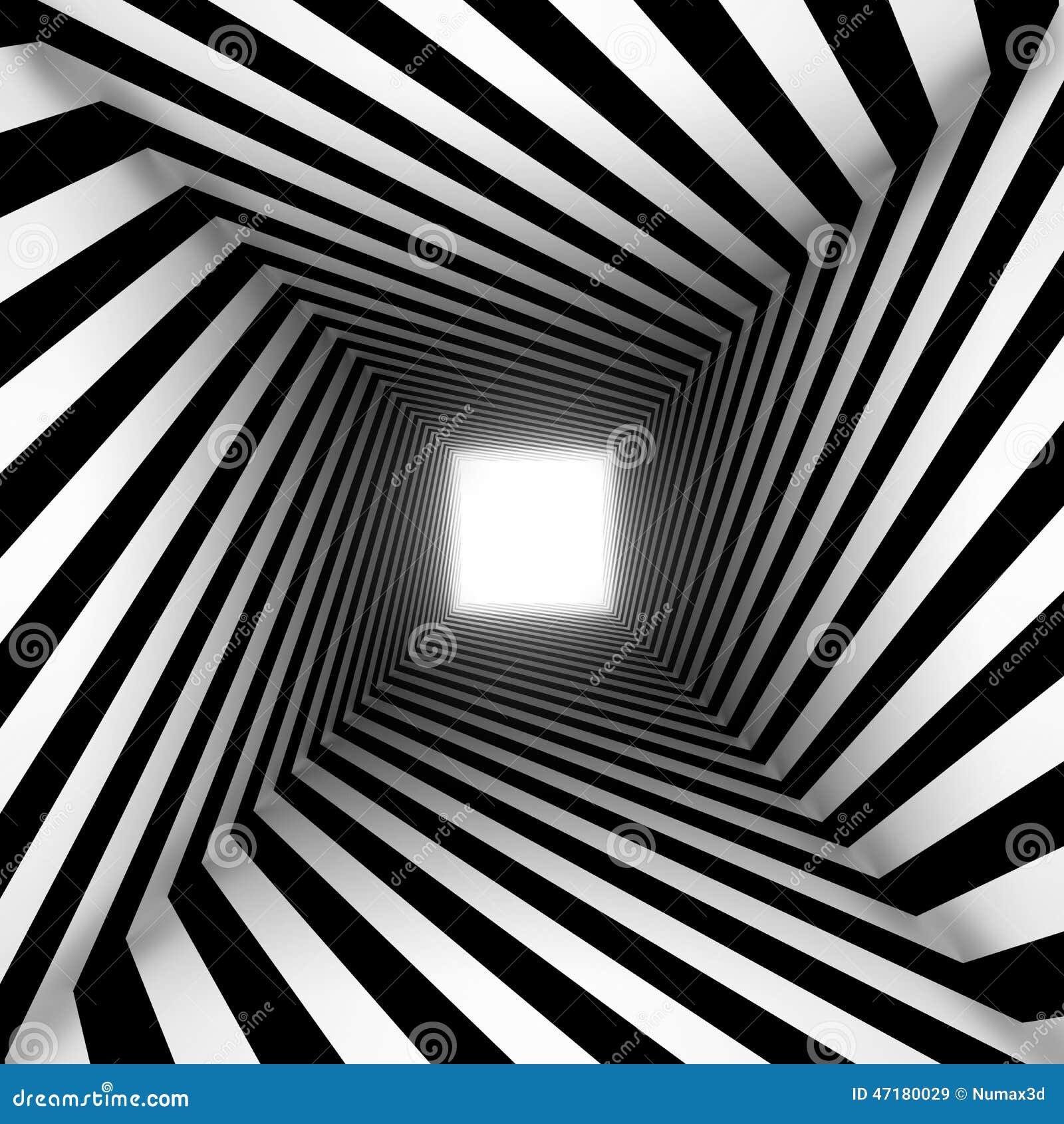 Black and White Square Spiral Stock Illustration - Illustration of ...