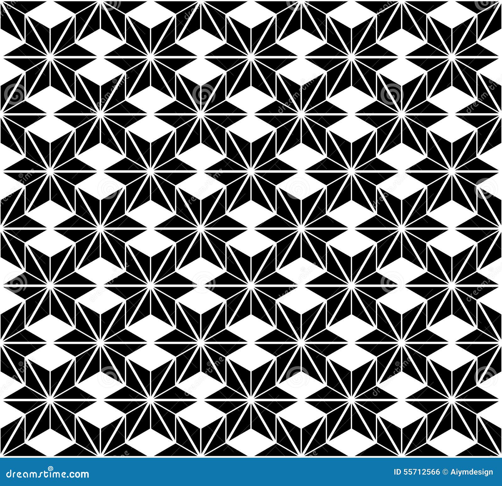 Black and White Star Seamless Pattern Stock Vector - Illustration of ...