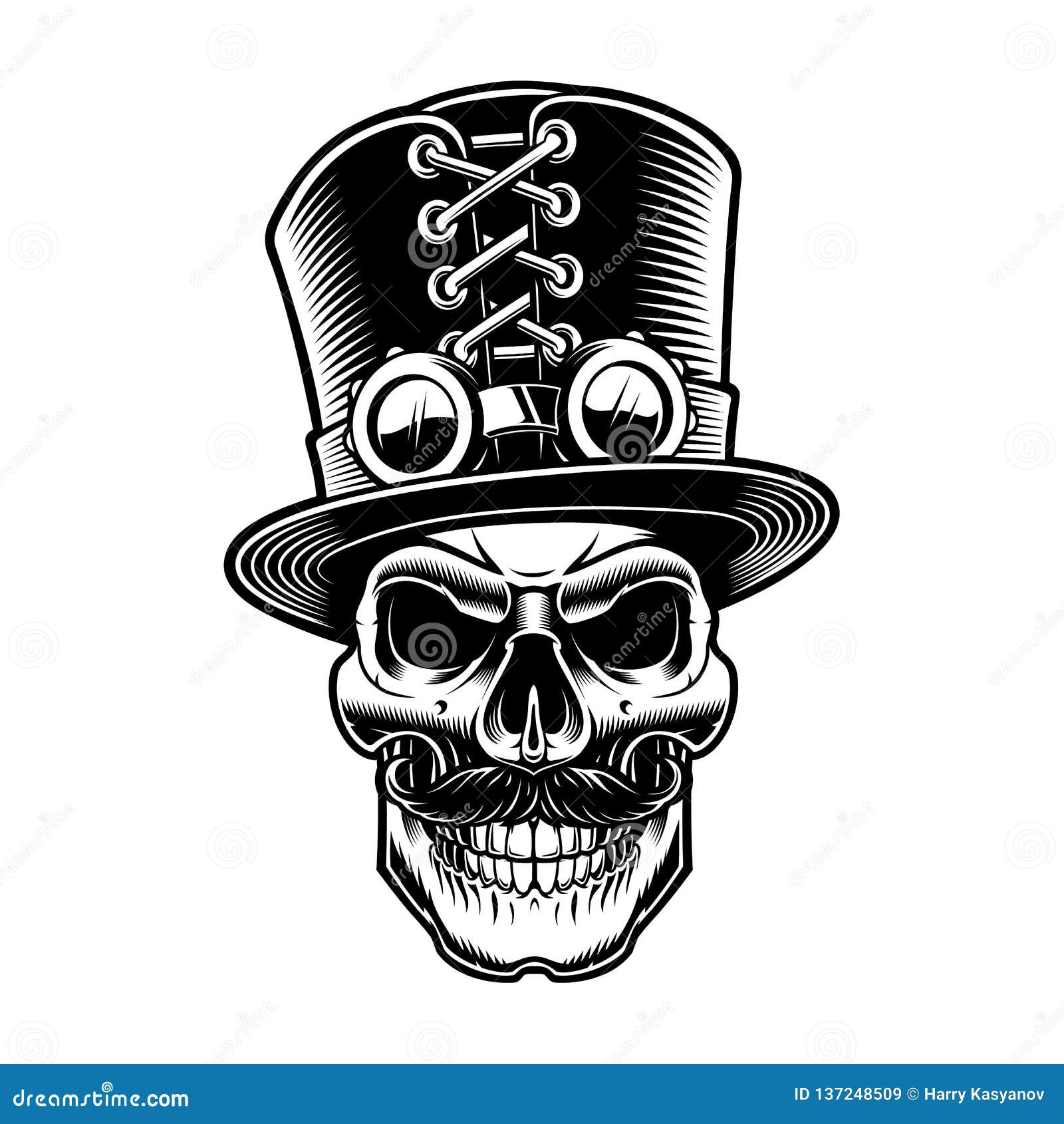 Steampunk Skull Drawing Royalty-Free Stock Photography | CartoonDealer ...