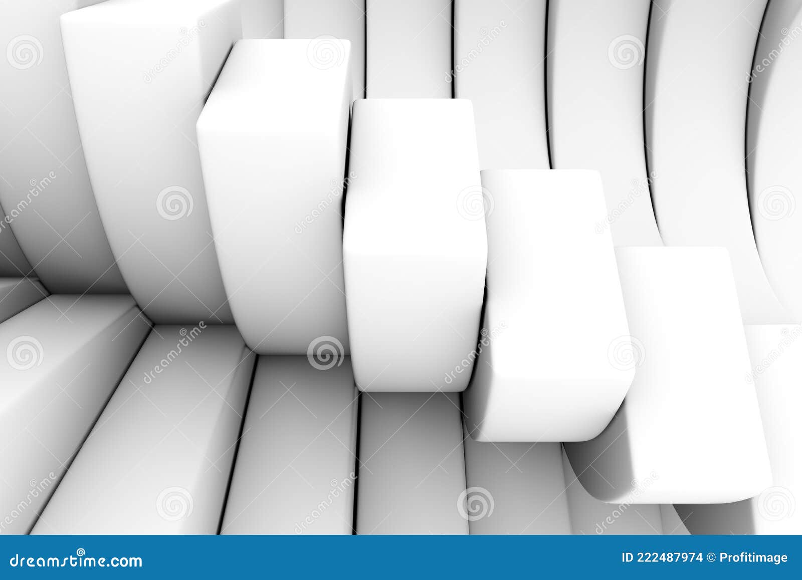 Black and White Steps Abstract Background 3D Stock Illustration ...