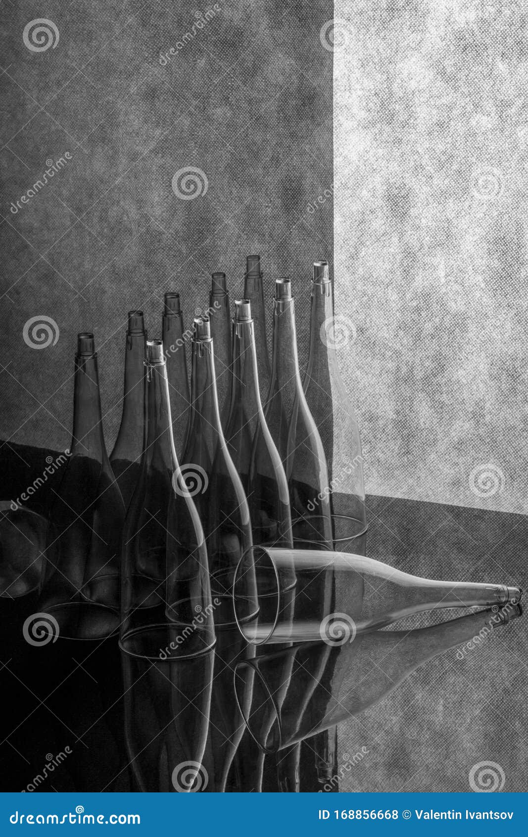 Black-and-white Still Life with Conical Figures Stock Photo - Image of ...