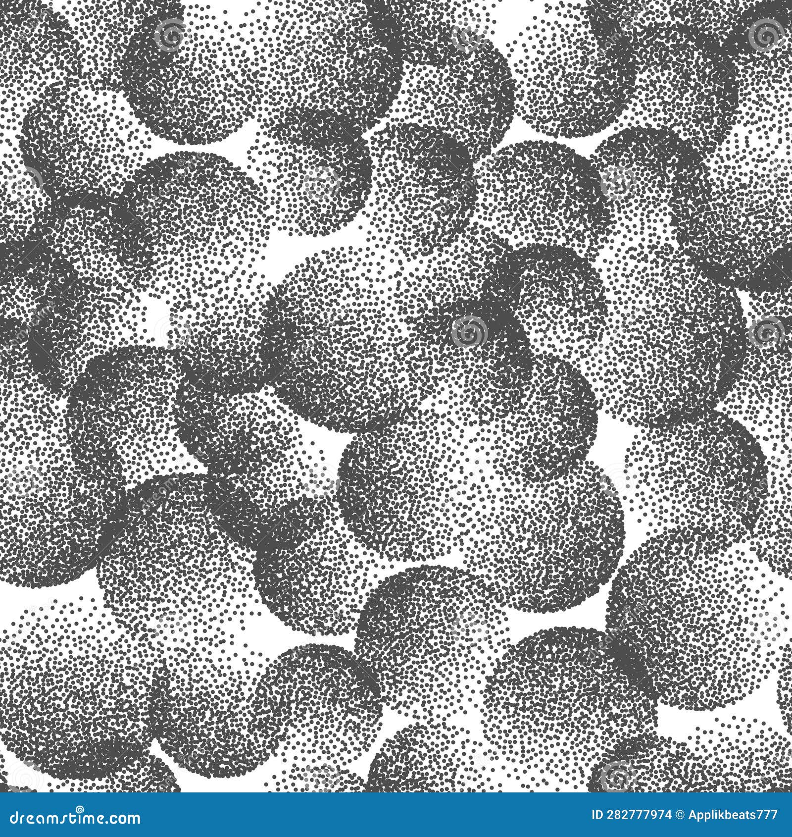 Stippled Circles Clockwise Gradient Dotwork Texture Set On White Background Vector Illustration ...