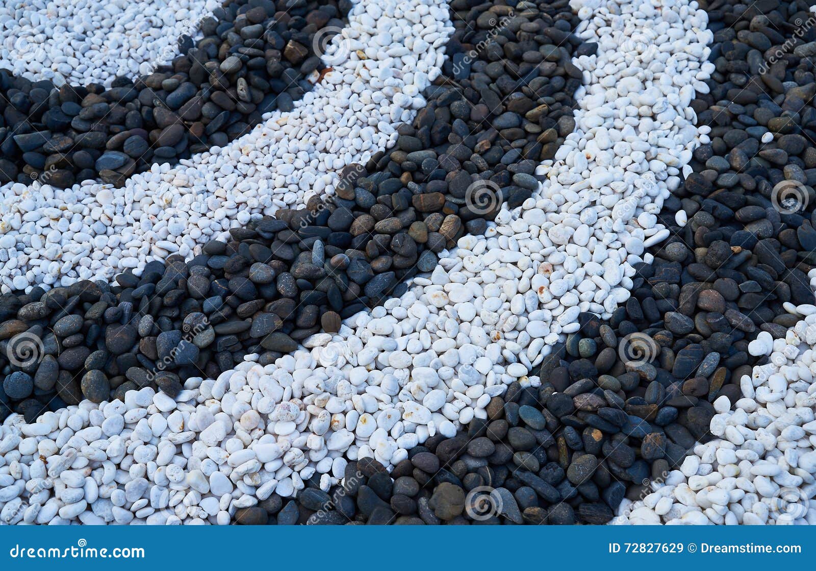 Black and White Stones Lay in Half Circle Stock Image - Image of circle ...
