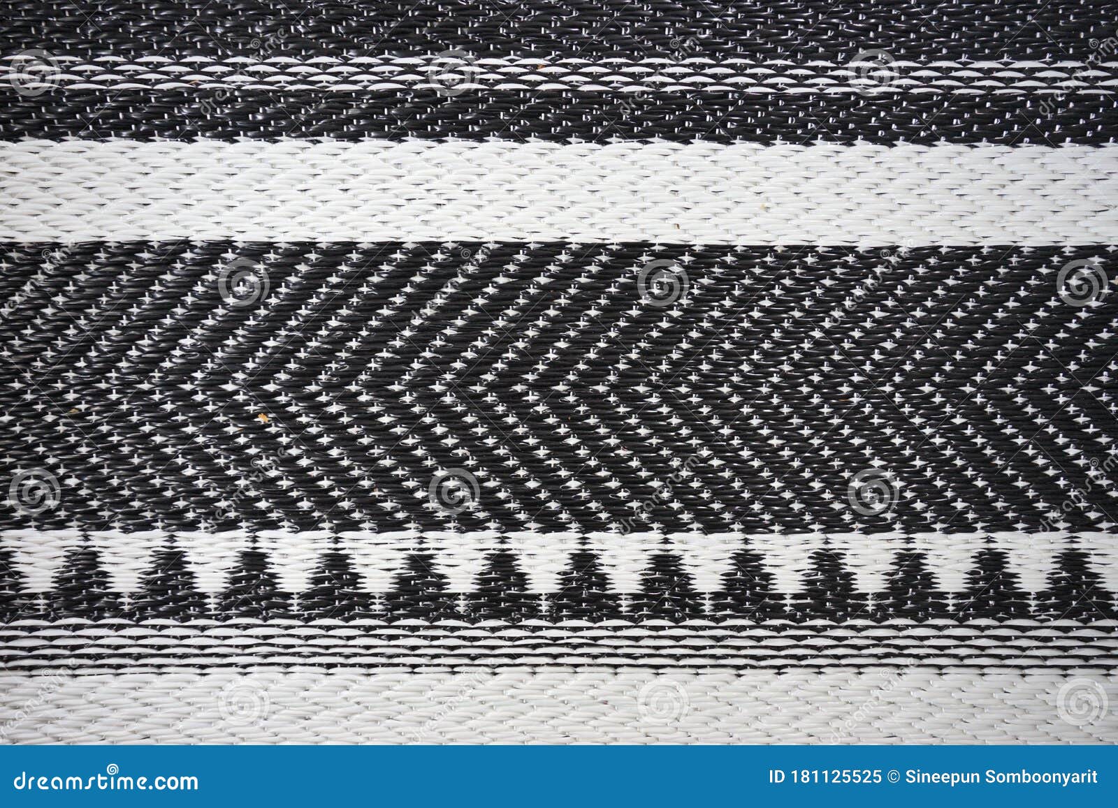 Black and White Stripe Plastic Woven Mat Texture Stock Image - Image of ...