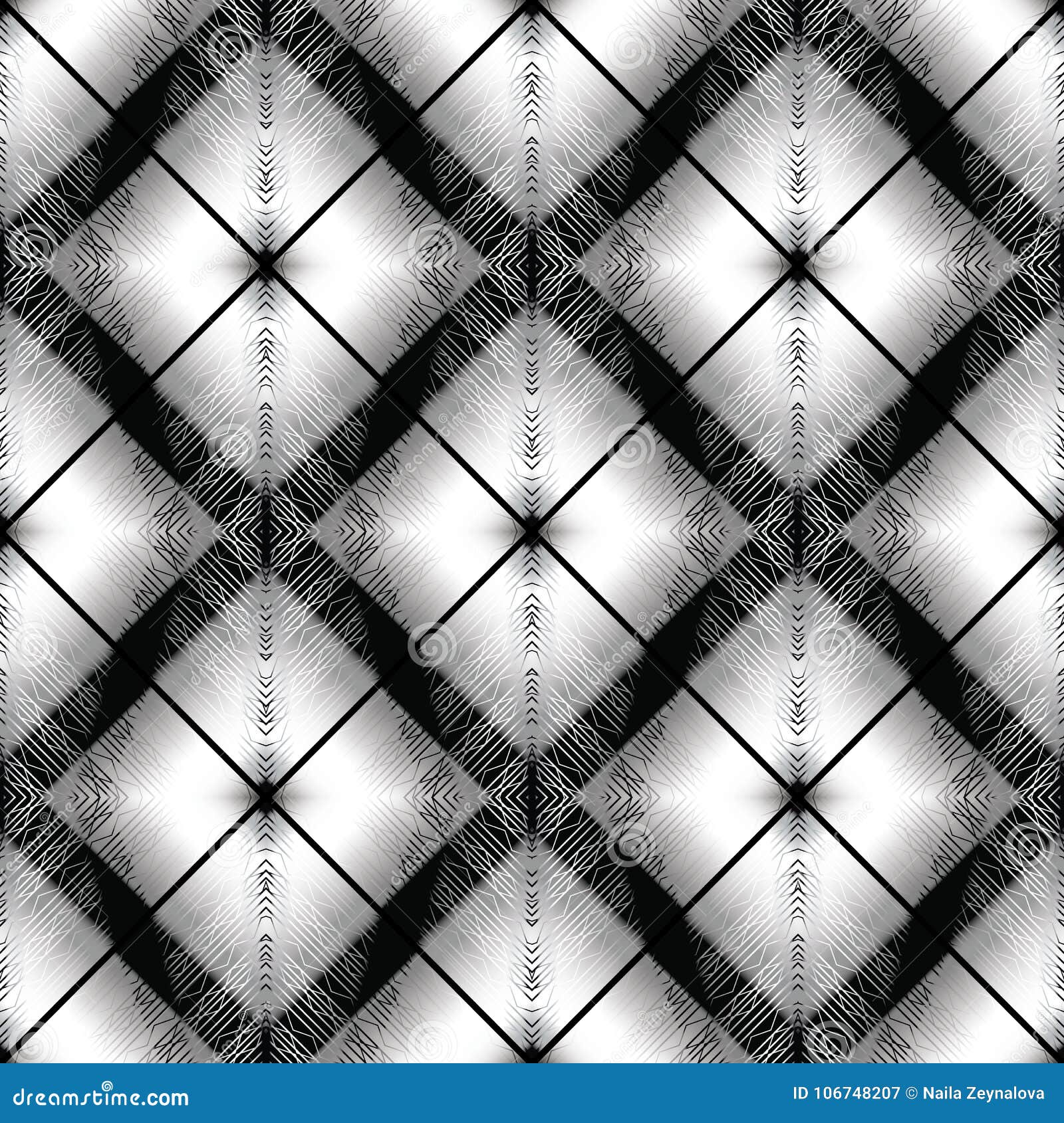 Black White Striped Check Seamless Pattern. Stock Vector - Illustration ...