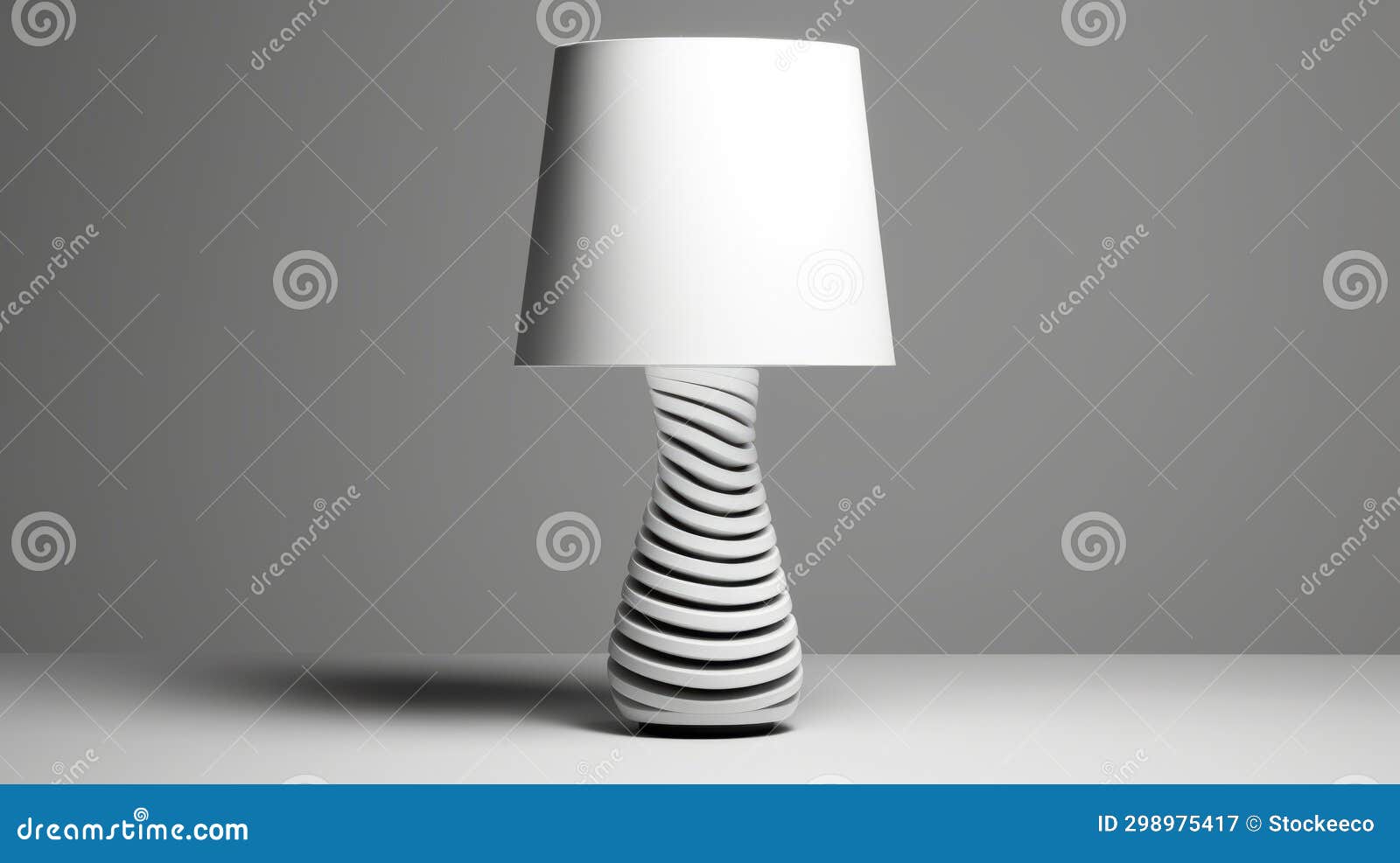 Black and White Striped Lamp - Luminous 3d Object with Dramatic ...