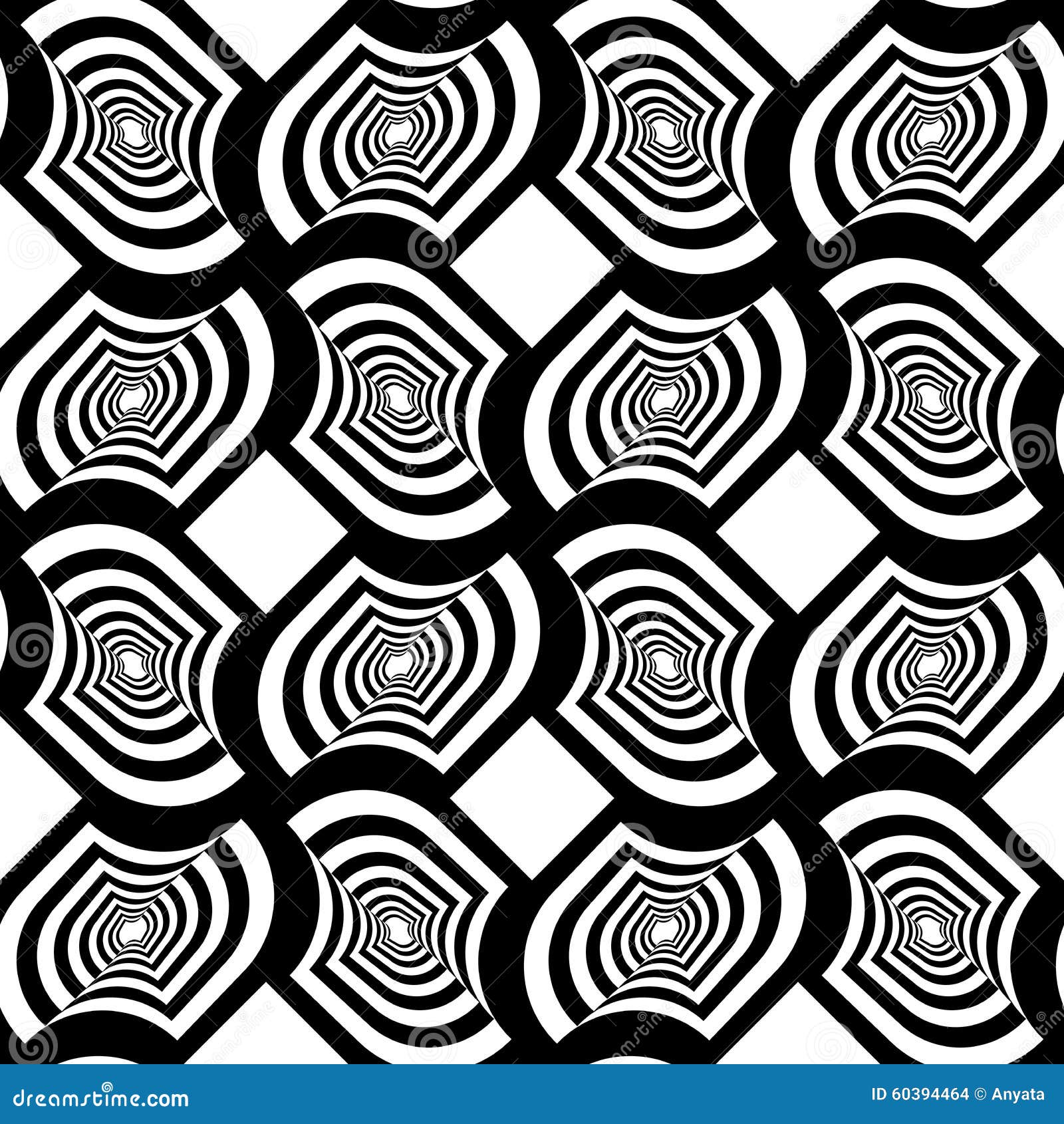 Black and White Striped Twisted Grid with Offset Stock Vector ...