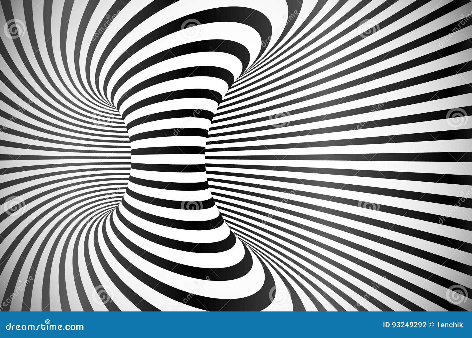 Black and White Stripes Optical Illusion Abstract Vector Background ...