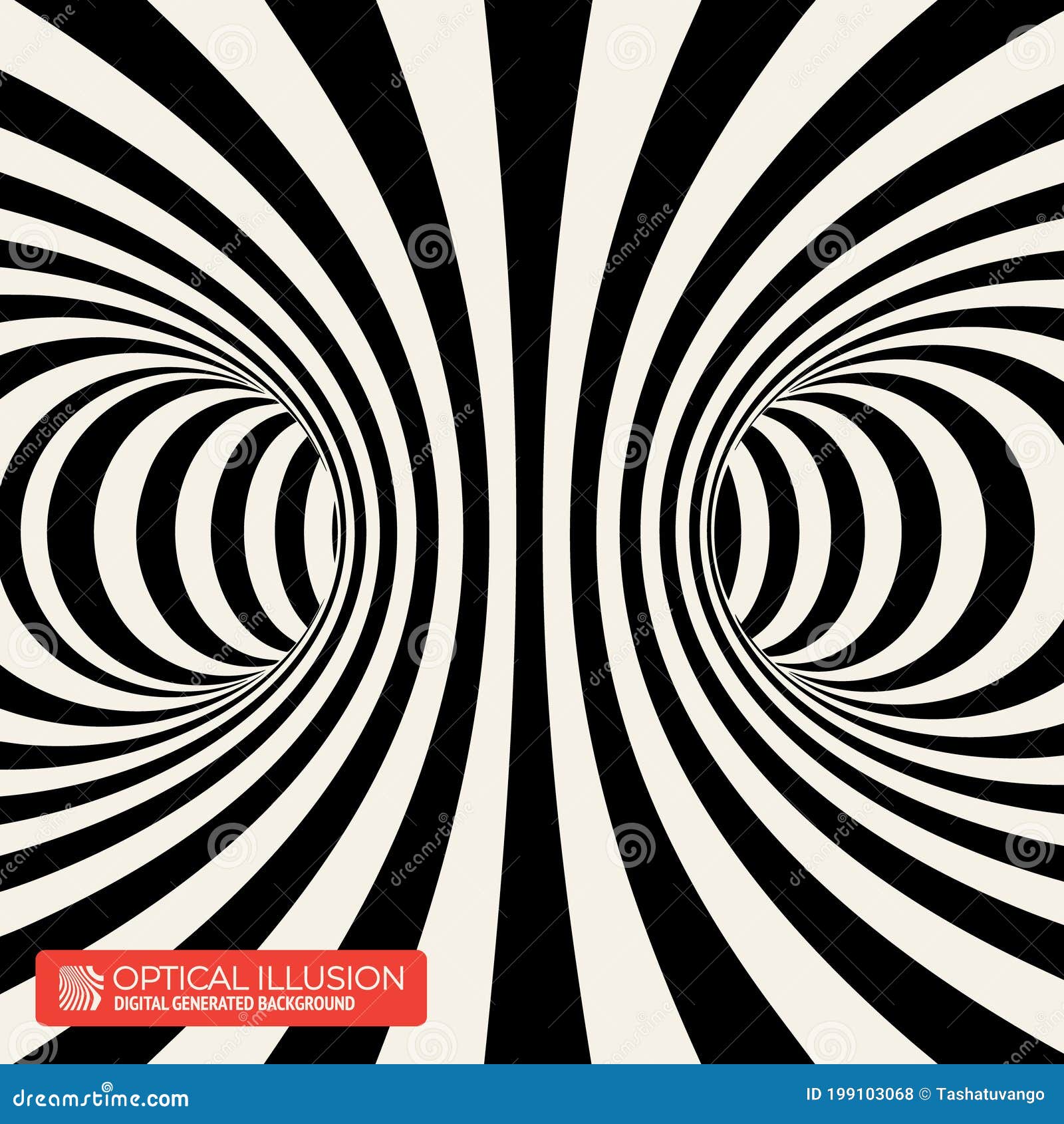 Black and White Lines Optical Illusion. Stock Vector - Illustration of ...