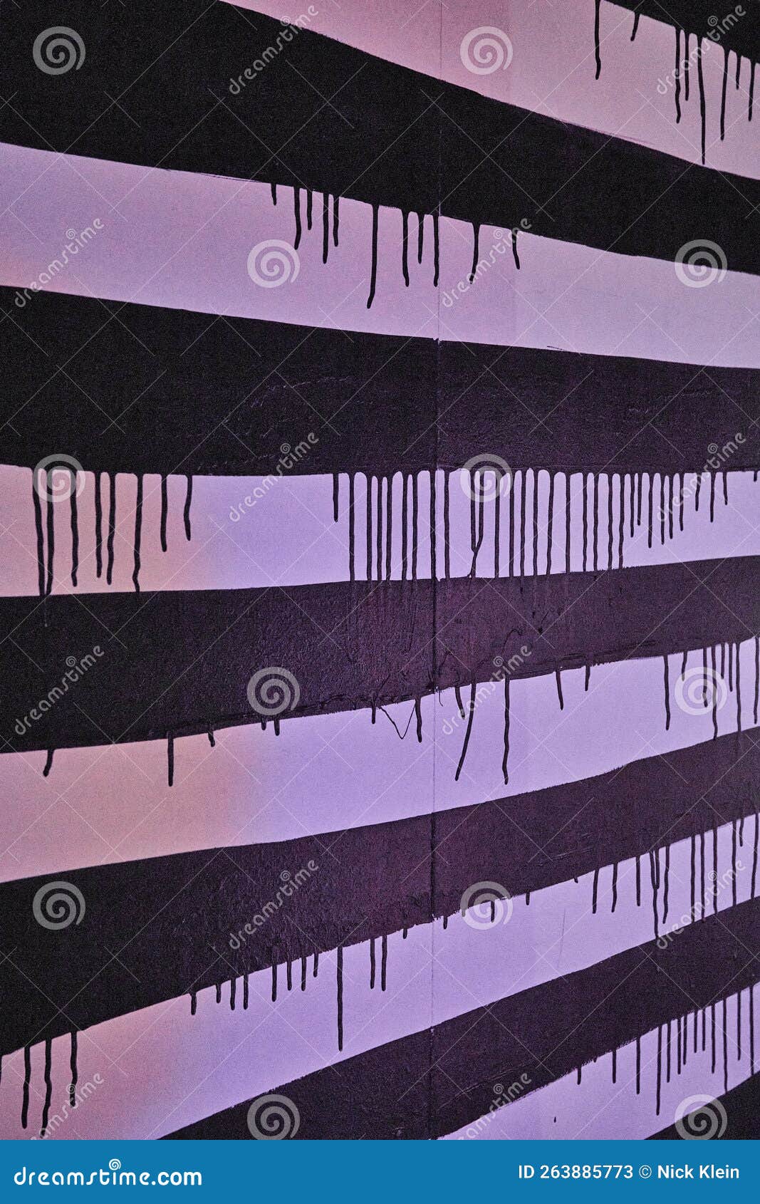 Black and White Stripes on Wall with Dripping Black Paint Stock Image ...