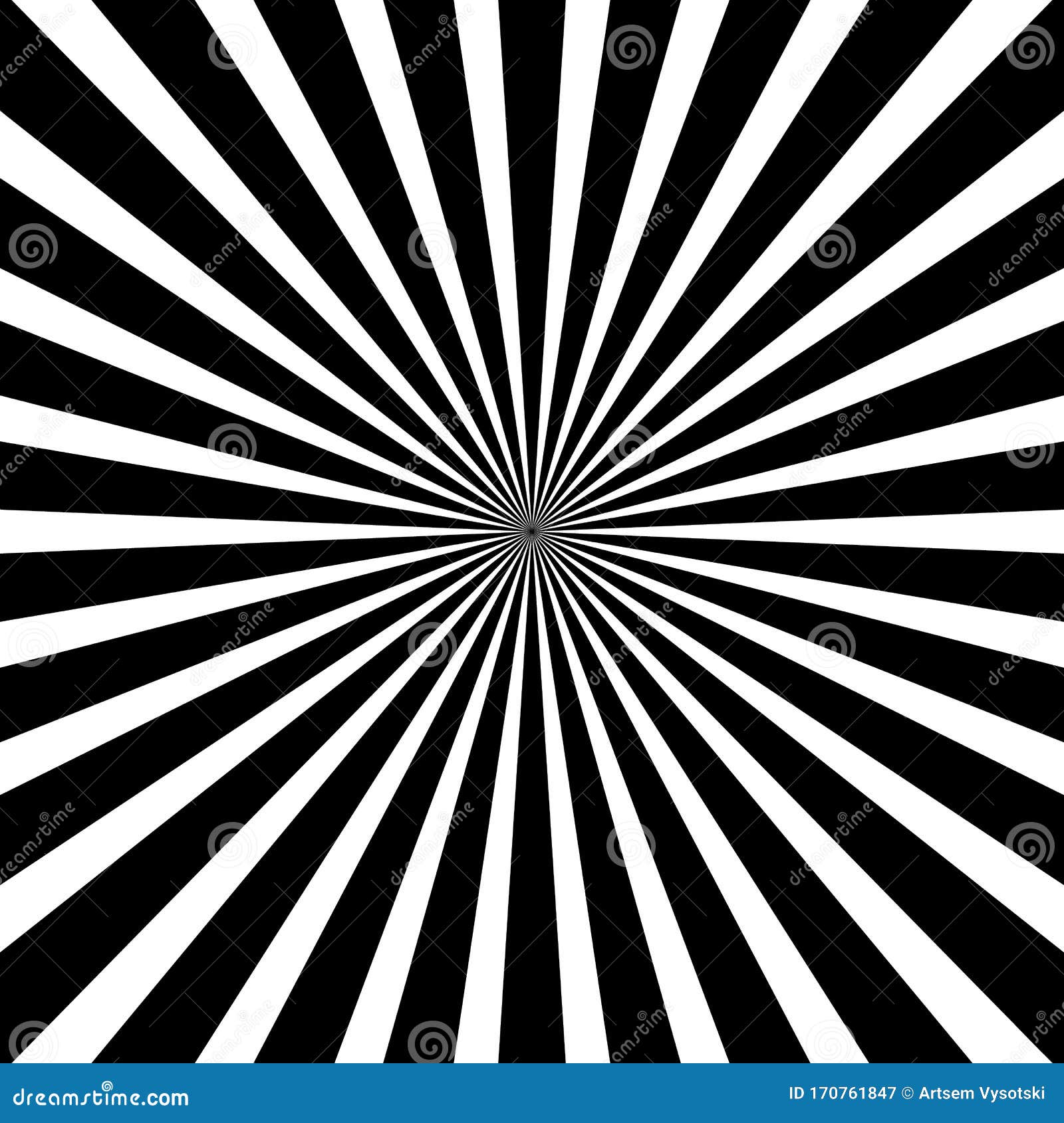 Black and White Sunburst Pattern. Vector Illustration Stock ...