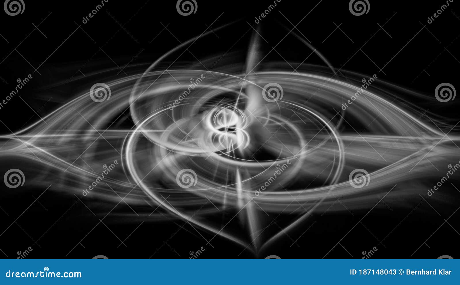 Black White Swirl Effect, Digital Effect. Stock Illustration ...